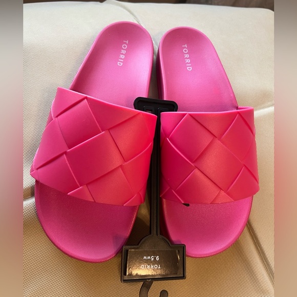 torrid | Shoes | Torrid Hot Pink Slides | Poshmark